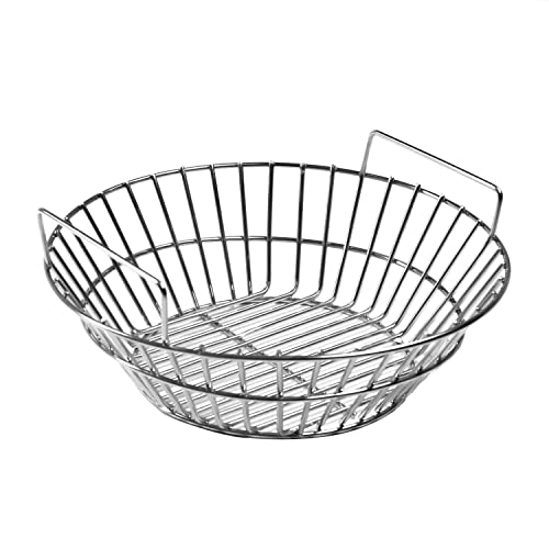 BBQGuys Signature Charcoal Basket for 18-Inch Kamado Grills - Stainless Steel - Fits Big Green Egg Large, Kamado Joe Classic, BBQGuys Kamado - BBQ-CAB-14-SS
