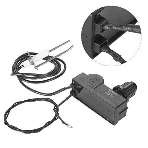 Lemfema Fire Pit Igniter Push Button Ignition Kit with 2 Outlets, Ground Wire for Fire Pit Gas Burner System, AAA Battery Type