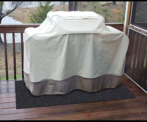 Gas Grill Mat,Premium BBQ Mat and Grill Protective Mat—Protects Decks and Patios from grease splashes,Absorbent material-Contains Grill Splatter,Anti-Slip and Waterproof Backing,Washable (36" x 36")