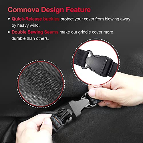 Comnova Griddle Cover for Blackstone Griddle 36 Inch - 600D Flat Top Grill Cover for Blackstone 4 Burner Griddle Heavy Duty & Waterproof, Outdoor 36" Griddle Cover for Blackstone 1554, 1825 and More