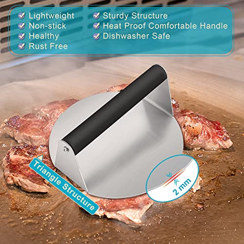Leonyo Griddle Accessories Set of 27, Heavy Duty Stainless Steel Grill Griddle Metal Spatulas for Cast Iron Flat Top Teppanyaki Cooking, Burger Press, 3 Melting Domes(12β-9β-6.5β), 2 Carry Bags