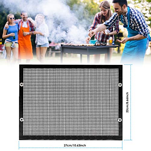 Eurobuy BBQ Mesh Grill Bags,Non-Stick High Temperature Resistance Reusable Grilling Pouches Outdoor Picnic Tool Easy to Clean