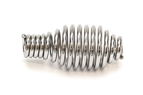 Spring Stove Handle, Chrome Finish, Tapered at one end. Max Diameter: 1-9/16", Length: 3-3/8", Fits 1/2" Rod. for use with BBQ Grills, Smokers, Furnaces, Coal/Wood/Pellet Stoves, Boilers.