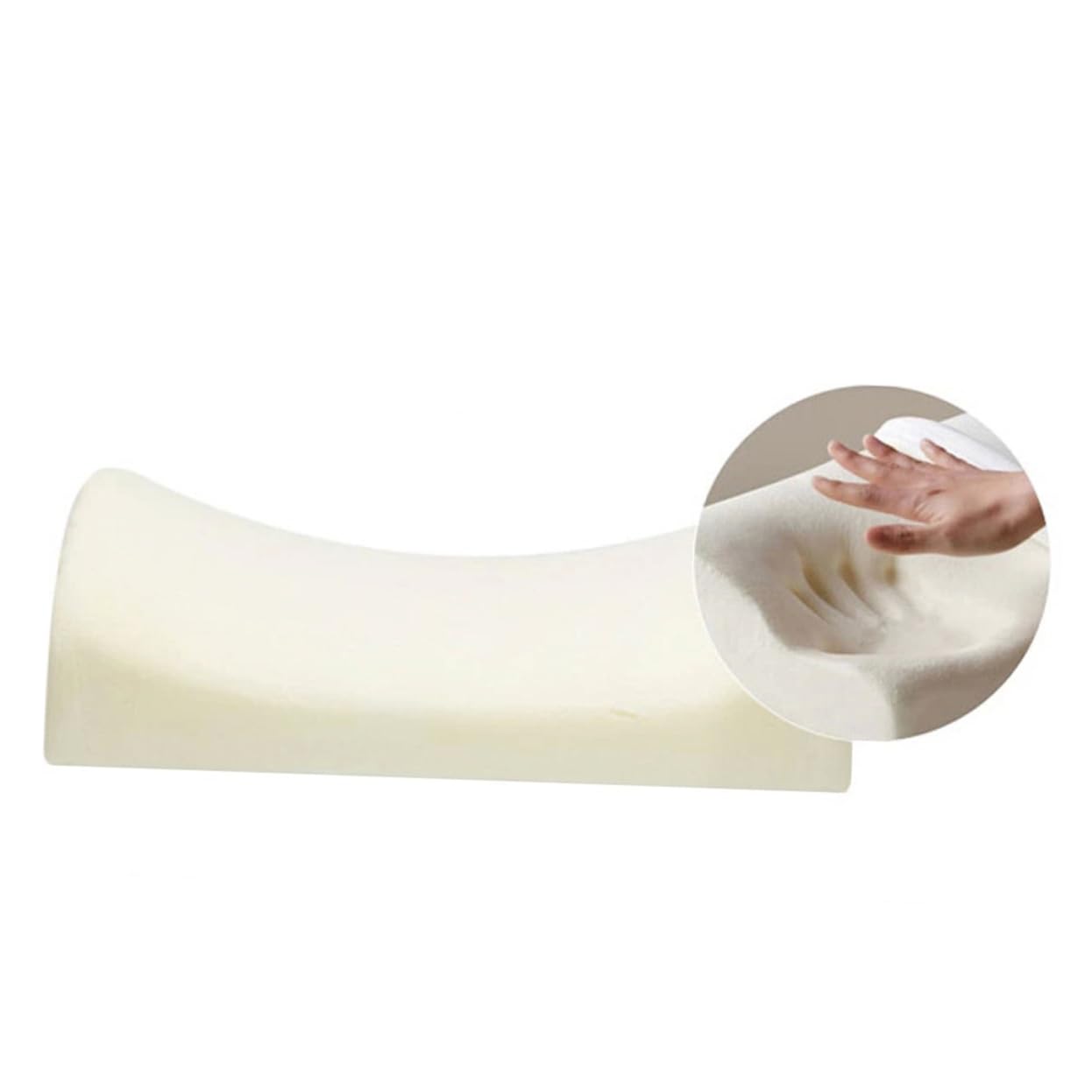 Garneck Ergonomic Pillow Ergonomic Lumbar Support Car Seat Cushion Back Pain Support Back Cushion Seat Back Support Lumbar Support Pillow Chair Pillows Slow Rebound White Travel Memory Pad