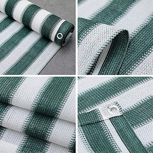 ALBN Balcony Privacy Screen Windshield Net Fence Sunshade HDPE UV-Proof Fits Apartment Railings, Patio Decking, with Cable Ties (Color : Green-White, Size : 75x600cm)