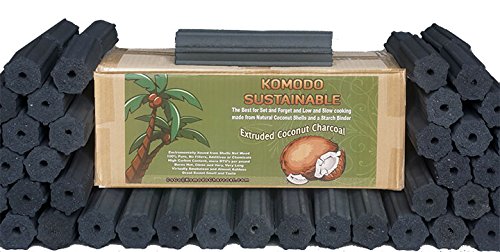 Komodo Kamado Cocochar Coconut Shell Charcoal Premium Natural & Sustainable ~ Smokeless/Neutral Flavored Grilling/Smoking Carbon BBQ - 22lb Box