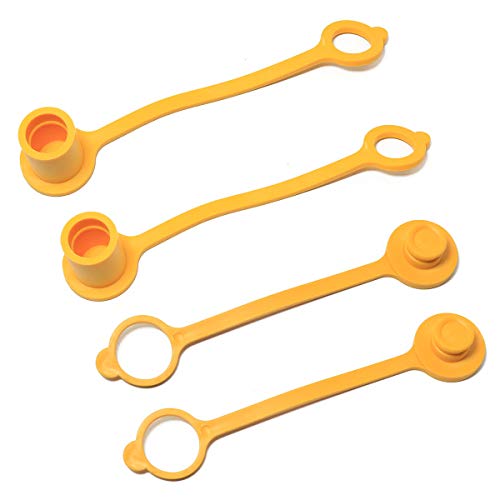 Pro Bamboo Kitchen 2 Sets Propane Joint Thread Protector 3/8" Dust Cap and Plug of Quick Valve Gas Quick Disconnect and Connect Dust Plug