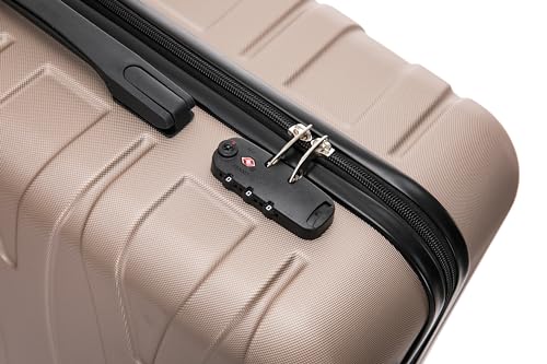 O ORNATE Luggage Sets 3 Piece Luggage Set - Hard luggage sets with spinner wheels and TSA Lock - Lightweight Expandable Suitcase Set (sizes 20",24",28") (champagne)