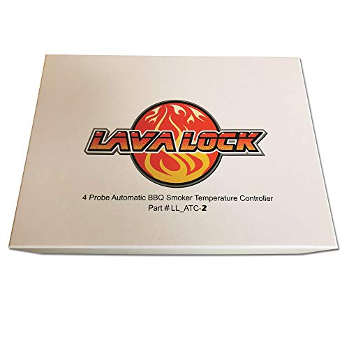 LavaLock 4-Probe Automatic BBQ Controller w/ 35 cfm Variable Speed Fan Compatible with BGE, Kamado Joe, WSM, UDS, Weber Smokey Mountain, Oklahoma Joe's, Sm Med Offset Vertical Stick Burner Smokers