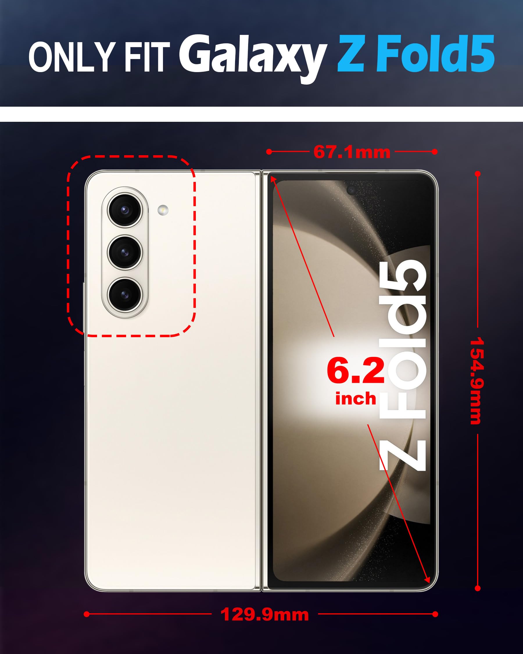 SHIELDON Case for Galaxy Z Fold 5, Genuine Leather Wallet Shockproof Case Flip Magnetic Kickstand RFID Blocking Credit Card Slot with S Pen Holder Compatible with Galaxy Z Fold5 7.6" - Retro Brown