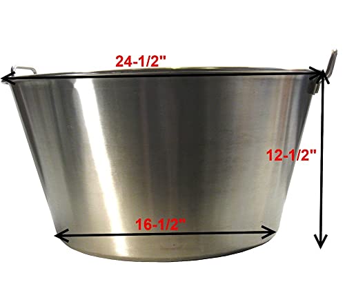 Xl Cazo Para Carnitas 25" Stainless Steel Heavy Duty Acero Inoxidable