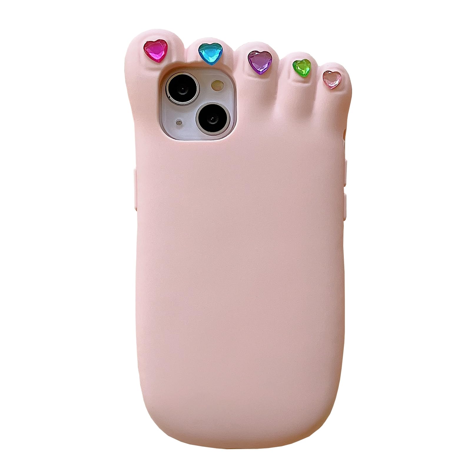 QoKcoahn Case for iPhone 13 Pro Max,3D Kawaii Phone Cases Funny Cute Cartoon Foot Nail EnhancementCover Soft Silicone Gel Drop Protection Case Women Girls for iPhone 13 Pro Max