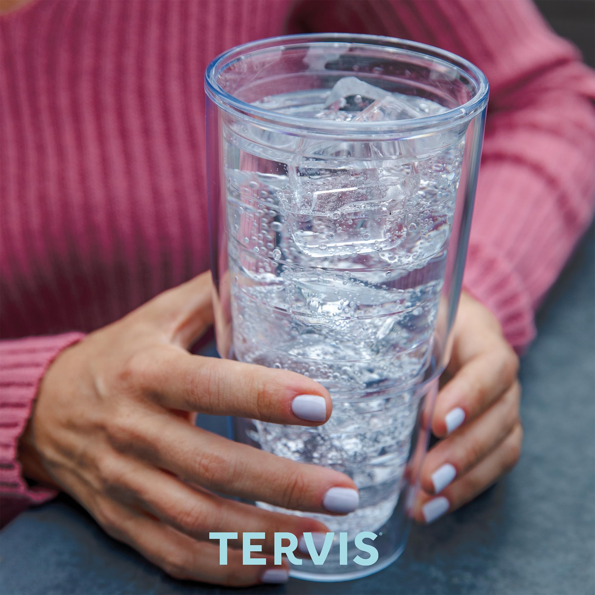 Tervis 1015656 American Flag Insulated Tumbler with Emblem, 24 oz - Tritan, Clear