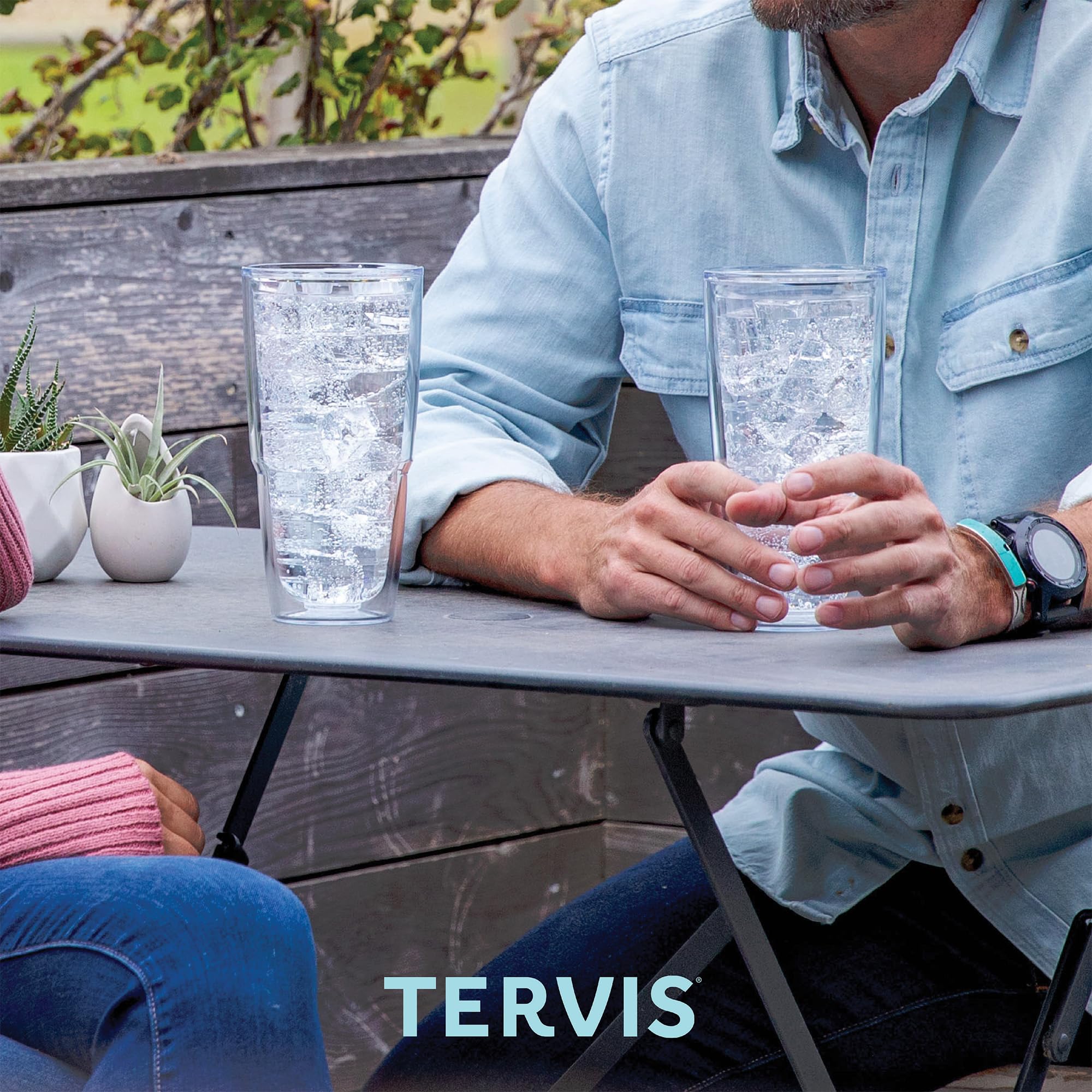 Tervis 1015656 American Flag Insulated Tumbler with Emblem, 24 oz - Tritan, Clear