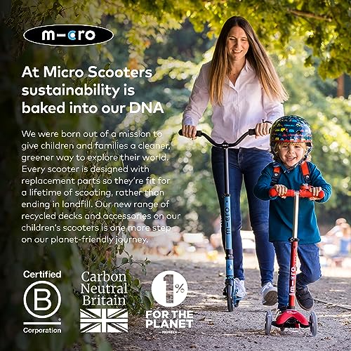 Micro Kickboard - Micro Cruiser LED Neochrome - Two Wheeled, Fold-to-Carry Swiss-Designed Micro Scooter for Kids with Smooth Glide Light-Up Large Wheels for Ages 6+