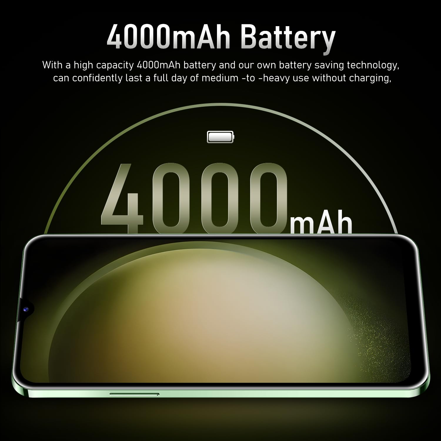 GAMAKOO G23 Unlocked Cell Phone 64GB+4GB Dual SIM 6.52” 4000mAh Battery 4G Android Smartphone 13MP+8MP Camera (White)