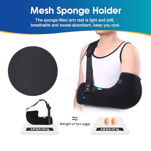 Cozyhealth Arm Sling Shoulder Injury Immobilizer Rotator Cuff Support Brace for Sleeping, Comfortable Medical Sling Arm for Shoulder Injury, Left and Right Arm for Men and Women (Medium)