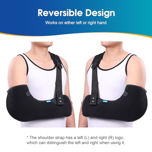 Cozyhealth Arm Sling Shoulder Injury Immobilizer Rotator Cuff Support Brace for Sleeping, Comfortable Medical Sling Arm for Shoulder Injury, Left and Right Arm for Men and Women (Medium)