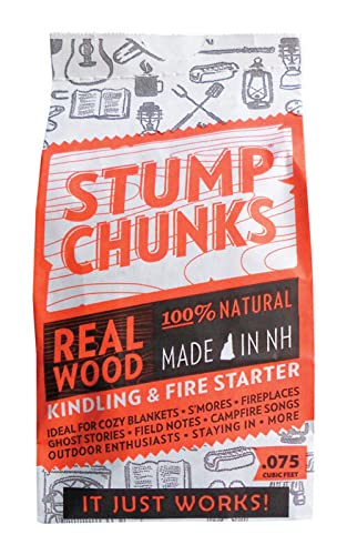 STUMPCHUNKS Stump Chunks 100% Natural Wood Fire Starter (Small), 0.075 cu. ft. Bag