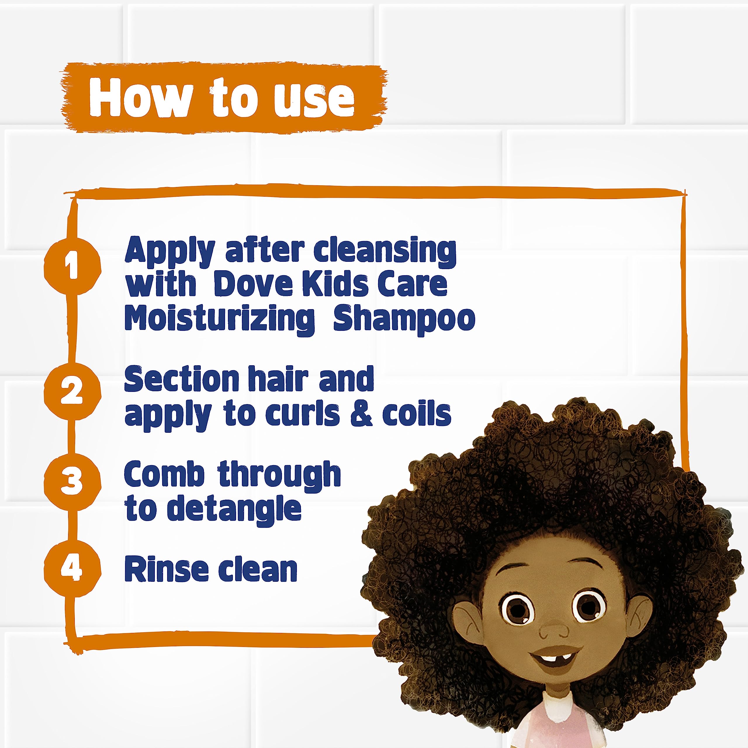 Dove Shampoo and Conditioner Set - Love Collection, Curly , Kids, Wavy Hair Products 17.5 Oz (2 Piece Set)