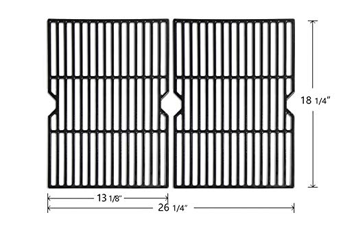 Hongso 18 1/4 Inch Porcelain Coated Cast Iron Grill Grate Cooking Grid Replacement for Charbroil 463268008, 80005665, CG-65P-CI, Thermos, Uniflame, Master Forge Gas Grill, g515-00b5-w1, PCF652