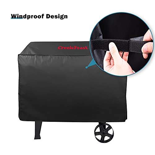 Creole Feast CR1001A Premium Oxford Grill Cover, Waterproof, Heavy-Duty for All-Year Weather Protection, Black