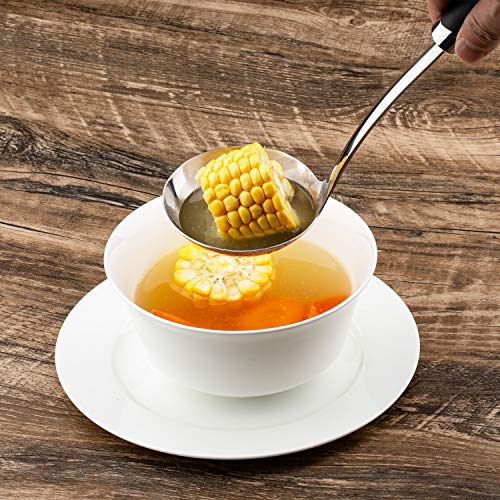 Brushed Stainless Steel Non-Slip Ergonomic Handle Ladle