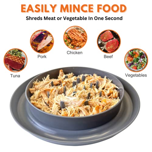 Hocane Chicken & Meat Shredder - Alternative to Bear Claws Meat Shredder - Large Size Meat Shredding Tool with Handles and Non-Skid Base Suitable for Pulled Pork,Beef and Chicken, Black