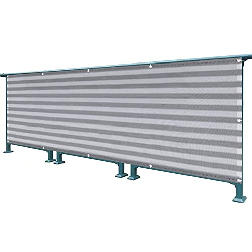 ALBN Balcony Screen Privacy Outdoor Fence Cover UV Protection Weather-Resistant HDPE for Deck, Patio, Backyard, with Cable Ties (Color : Green-White, Size : 75x400cm)
