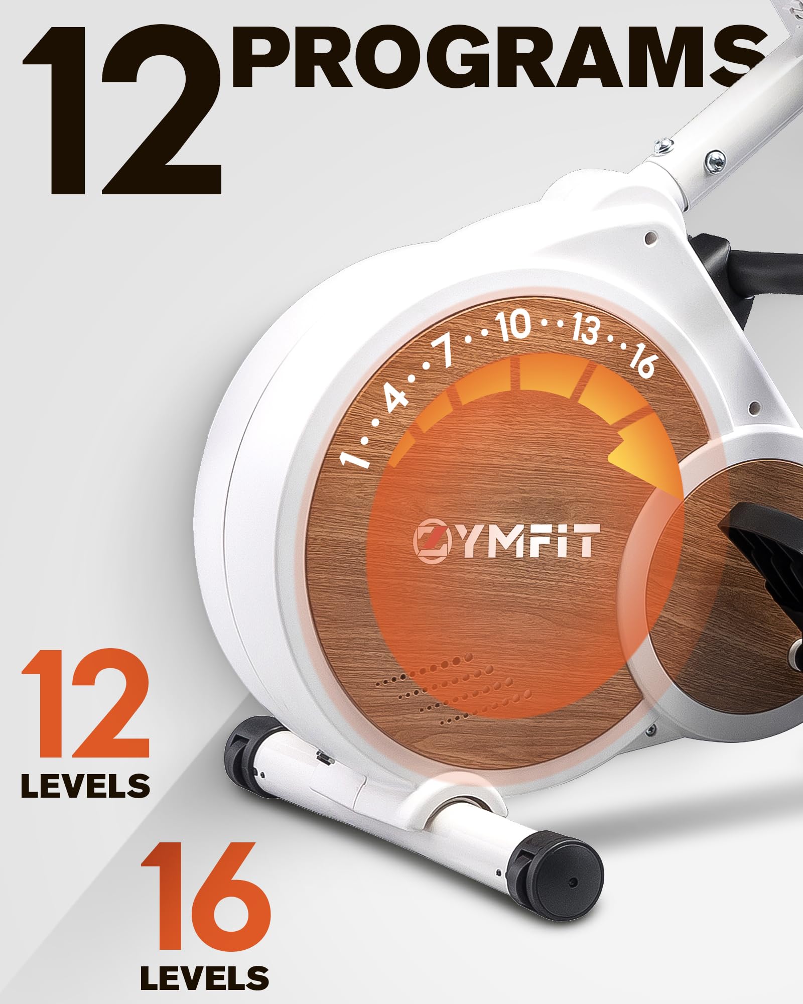 Rowing Machine, ZymFit Magnetic Rower Machine with 16 Levels of Resistance, Max 350lb Weight Capacity, Foldable Rowing Machines for Home Use