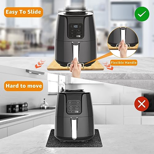 Universal Appliance Slider for Kitchen Counter, for Coffee Maker/Espresso Machine, Blender, Air Fryer, Stand Mixer, Toaster Sliding Tray Board, Bamboo, Wide-15"Wx11.6"D