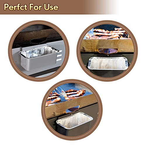 TIFMI - Blackstone Grease Cup Liners (50 Pack) for 36'' 28'' 22'' 17'' Inch Griddles, Aluminum Foil Drip Pan Liners for Blackstone 5017, Grill Grease Tray Blackstone Griddle Accessories