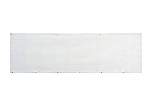 ALXFFBN Balcony Privacy Screen 5 x 0.9 M White Windbreak Net Fence Sunshade Weatherproof HDPE Privacy Protector Balcony Cover with 24 Cable Ties and 66 Ft Rope