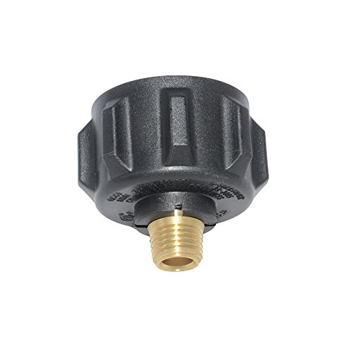 Aobbmok 100% Solid Brass QCC1 Propane Adapter Gas Regulator Valve Fitting with Type 1 Connection and 1/4 Inch Male Pipe Thread
