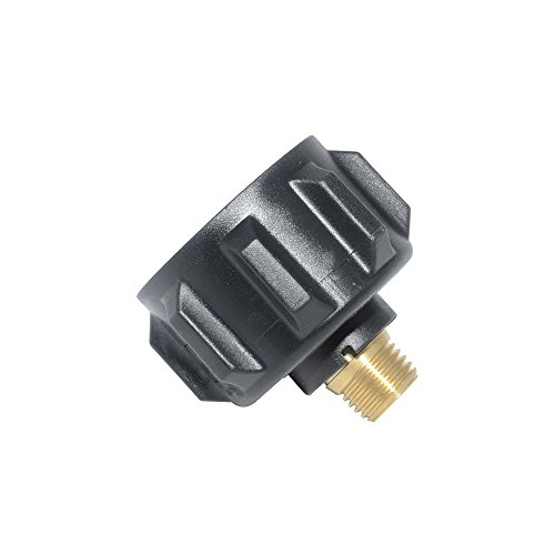 Aobbmok 100% Solid Brass QCC1 Propane Adapter Gas Regulator Valve Fitting with Type 1 Connection and 1/4 Inch Male Pipe Thread