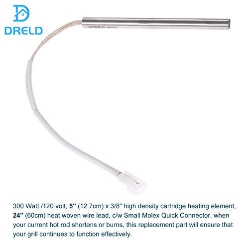 Hot Rod Ignitor Kit, Replacement for All Louisiana Wood Pellet Grills and Pellet Smokers LS-9.5127 120V 300W 215L