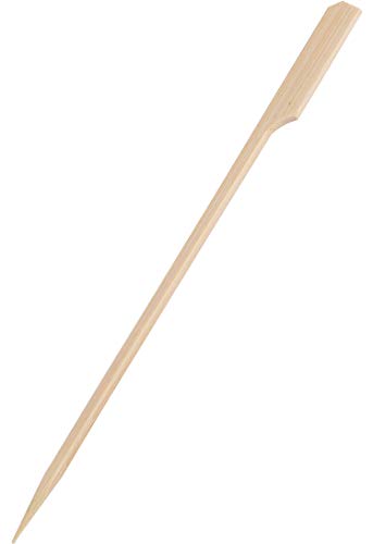Lawei 500 pack Bamboo Kabob Skewers - 7 inch Bamboo Barbecue Skewers BBQ Picks Paddle Skewers for Outdoor Grilling Meat Chicken, Shrimp, Vegetable BBQ