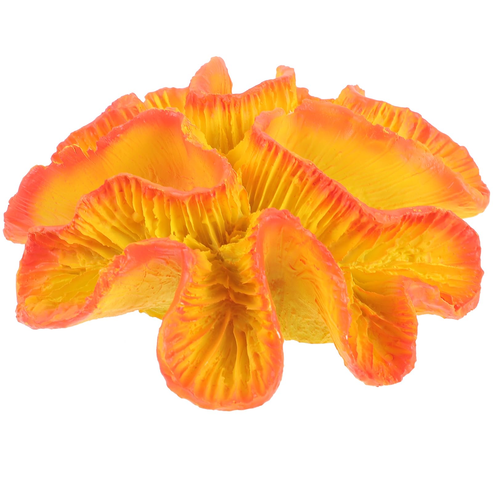 POPETPOP Artificial Coral Reef for Fish Tank, Resin Orange Aquarium Plants for Aquarium Decor, Simulation Sea Plants for Landscaping Decoration Betta Fish Tank Accessories