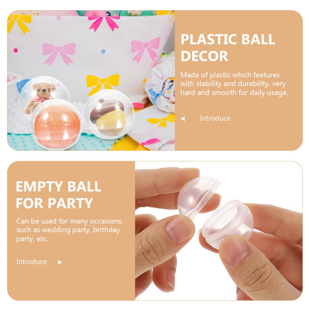 Vending+Machines 50pcs Gumball Vending Machine Capsules Small Round Capsules Bulk Clear Capsules Balls for Gumball Machines Vending Machine 38mm Bulk Candy