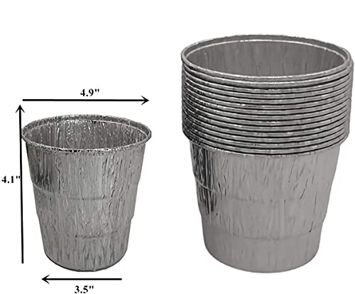 SafBbcue Pellet Smoker Grill Drip Grease Bucket with 20-Pack Aluminum Disposable Bucket Liners/Insert Kit for Mostly Wood Pellet Grills
