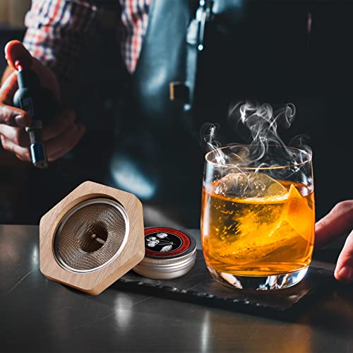 Cocktail Smoker Kit with 4 Wood Chips,For Whiskey Lover, Dad, Husband, Friend, Gift for Christmas,Birthday, Valentine's Day, Father's Day (No Butane)