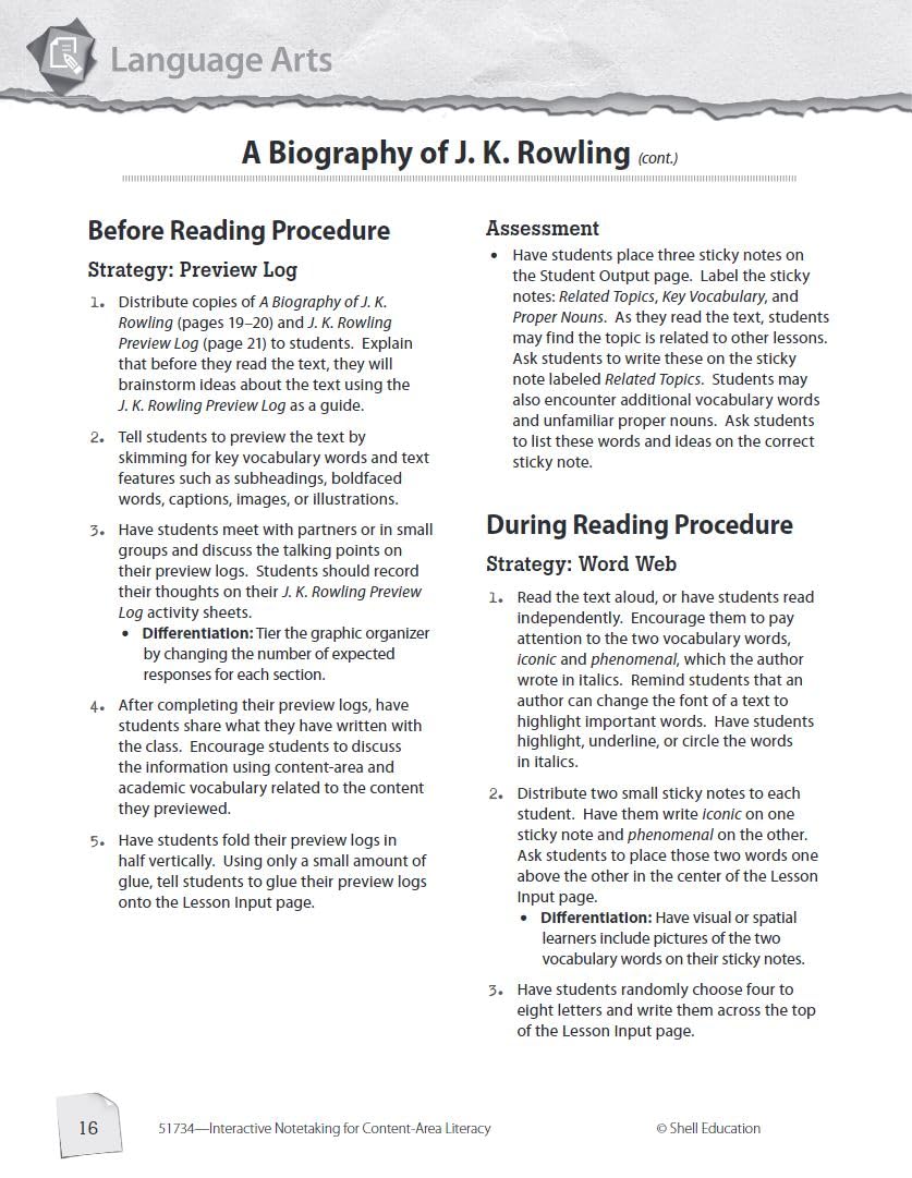 Interactive Notetaking for Content-Area Literacy, Secondary