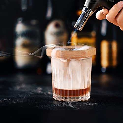 Cocktail Smoker Kit with 4 Wood Chips,For Whiskey Lover, Dad, Husband, Friend, Gift for Christmas,Birthday, Valentine's Day, Father's Day (No Butane)