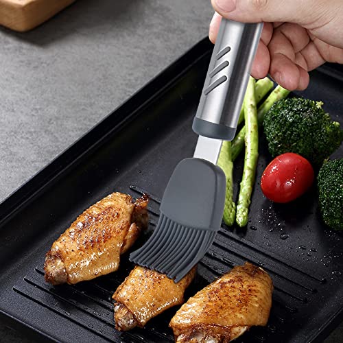 Lebabo Pastry Brush, Silicone Basting Brush for Cooking Baking and BBQ, Heat Resistant Grill Brushes for Oil Butter Sauce Desserts, Multipurpose, Dishwasher Safe