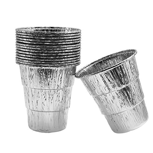 BBQ Future 6" H Universal Grease Bucket Liner Compatible with Pit Boss Grills 67292 Foil, Trae-ger Large Bucket & Other Grill Bucket Accessories, Disposable Aluminum, 15-Pack