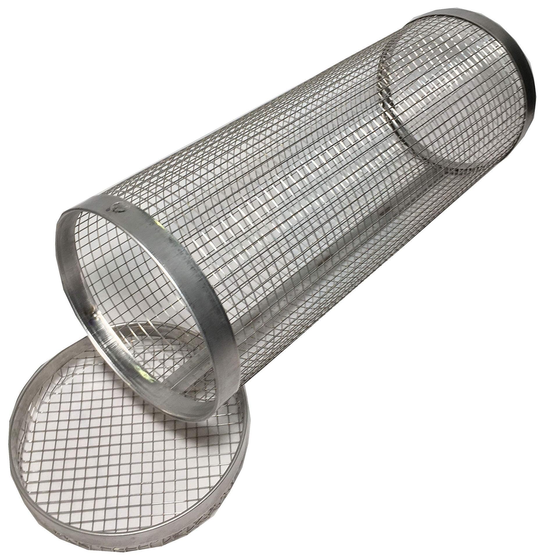 Rolling Grilling Baskets for Outdoor Grilling,BBQ Rolling Grill Basket,Grilling Basket,Rolling Grill Baskets for Outdoor Grill Vegetables,French Fries,Seafood,Meat (11.8X 3.74 inch) (Size : 2PCS 7.87