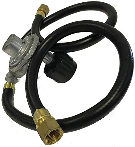 Gas Grill Dual Propane LP Gas 21" Hose and Vertical Gas Regulator Assembly