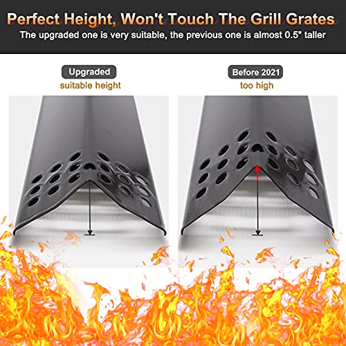 Replacement Parts for Nexgrill 720-0882A 720-0896 720-0925 Grills, 5 Pack Stainless Steel Burner Tubes, Heat Plate Shields Flame Tamers Replacement for Nexgrill 720-0896B, 720-0896C Gas Grills