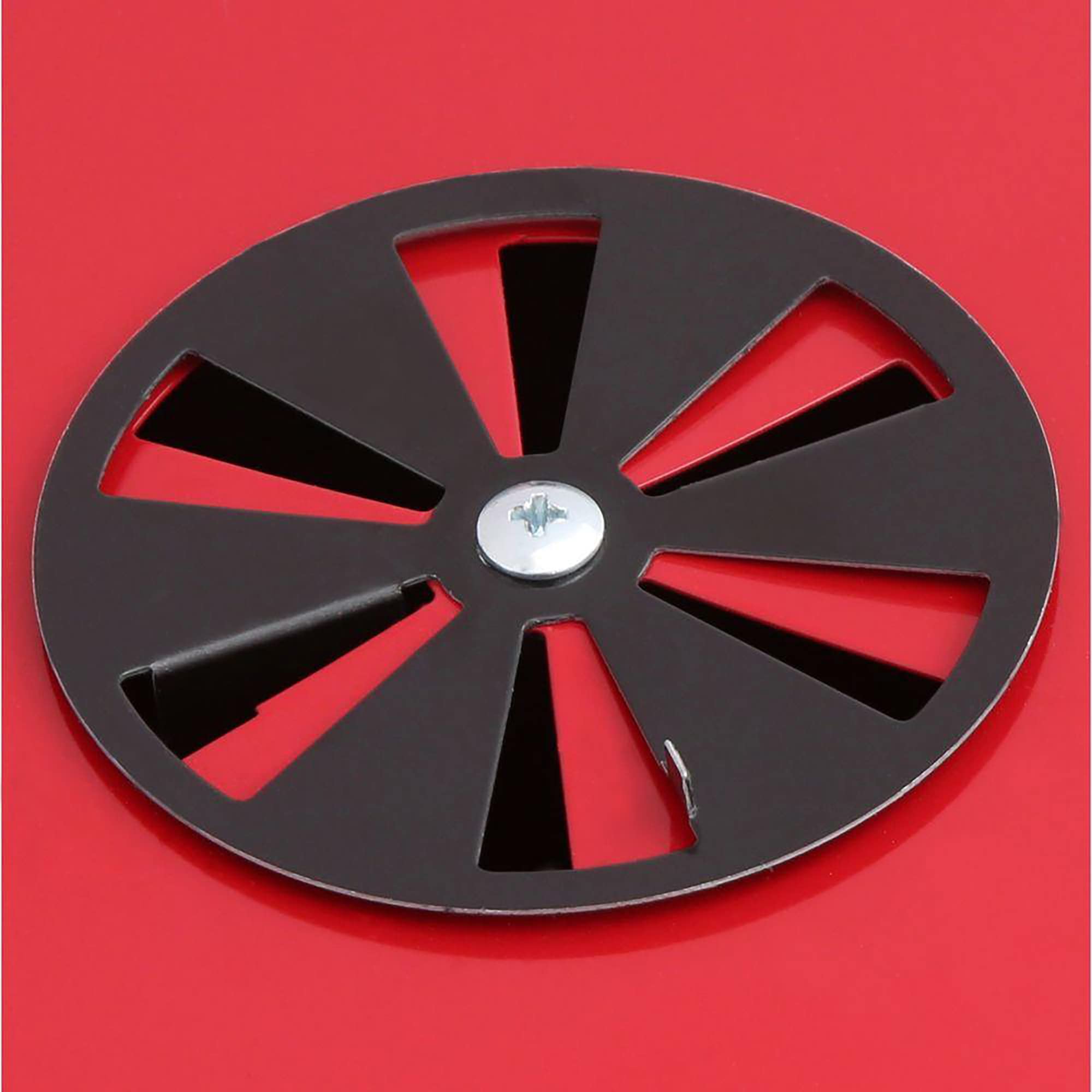 Americana Swinger Charcoal Grill with One Side Table, Red