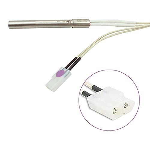 MENSI 120Volt Fire Burn Pot and Hot Rod Igniter Replacement Parts with Fuse Repair for Traeger and Most Pit Boss Pellet Grill Burner Ignitor Burner Kit (Igniter with Burn Pot)